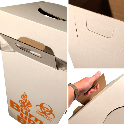 Disposable Burn-Up Bin with Handles | LabSource