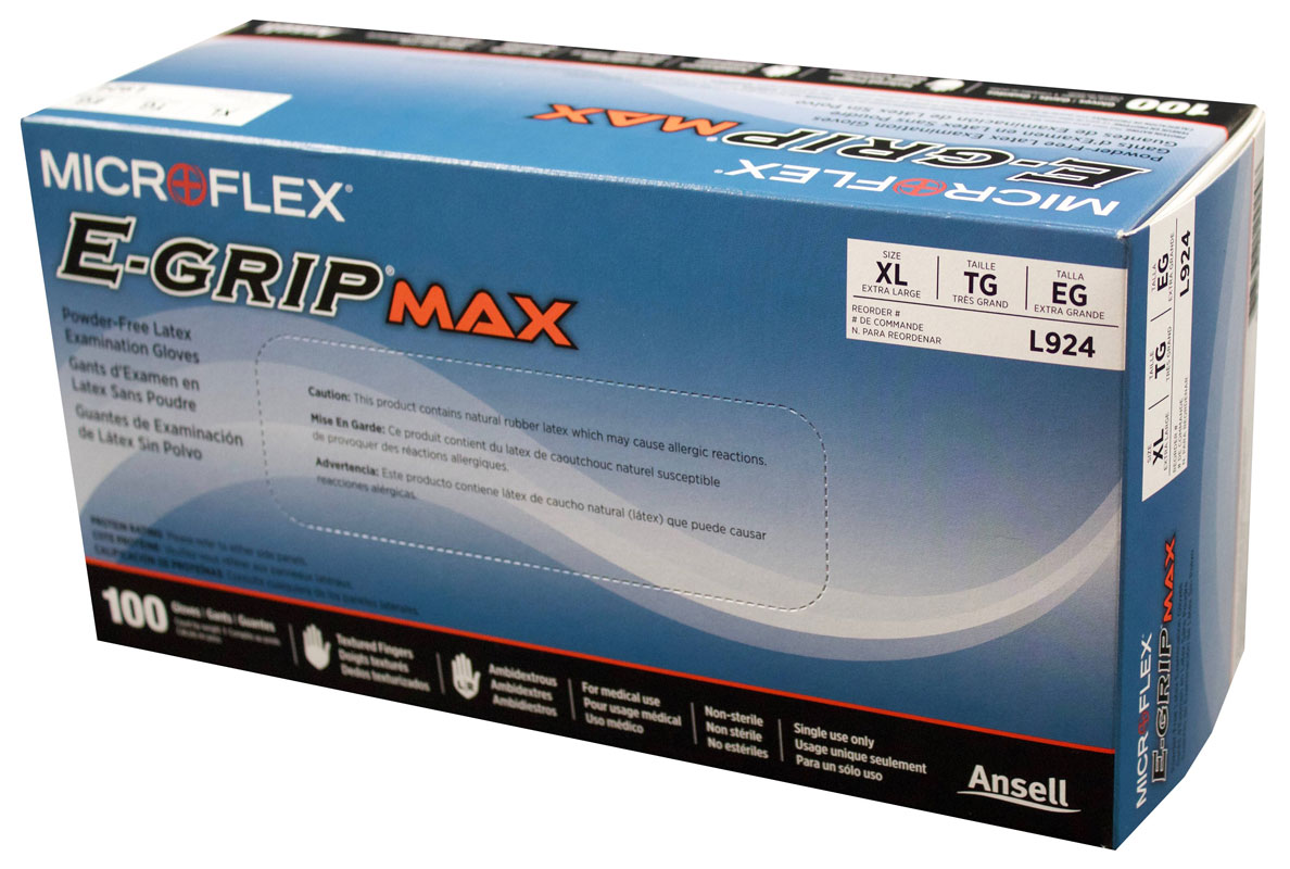 Microflex® L92 E-GRIP MAX Latexination Gloves, Powder-Free,