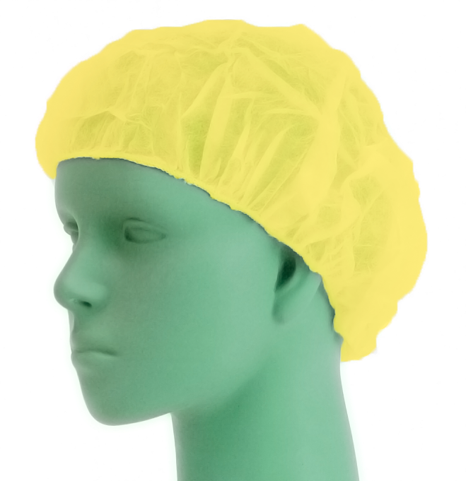 Color-Coded Polypropylene Bouffant Caps | LabSource