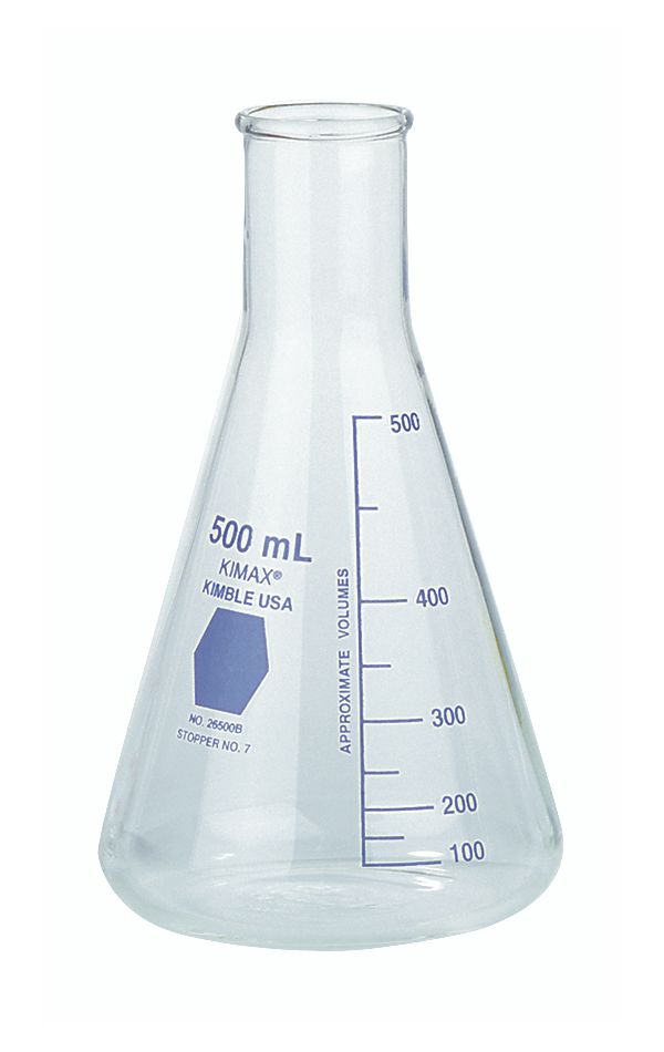 DWK Life Sciences 26500B-50 Narrow Mouth Erlenmeyer Flasks