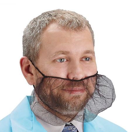 Beard Restraint Nylon Ltwt Invis, Dark Brown 1000/cs, Celluc