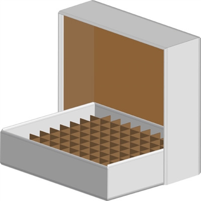 3" Cardboard Freezer Boxes w/ 36-Cell Dividers for 15ml
