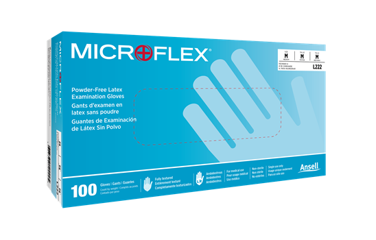 Microflex® L22 Latex Gloves, Powder-Free, 5.1 mil, Natural