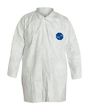 Tyvek 400 Frock Lab Coat, Open Wrists, Below Hip Length, Fro